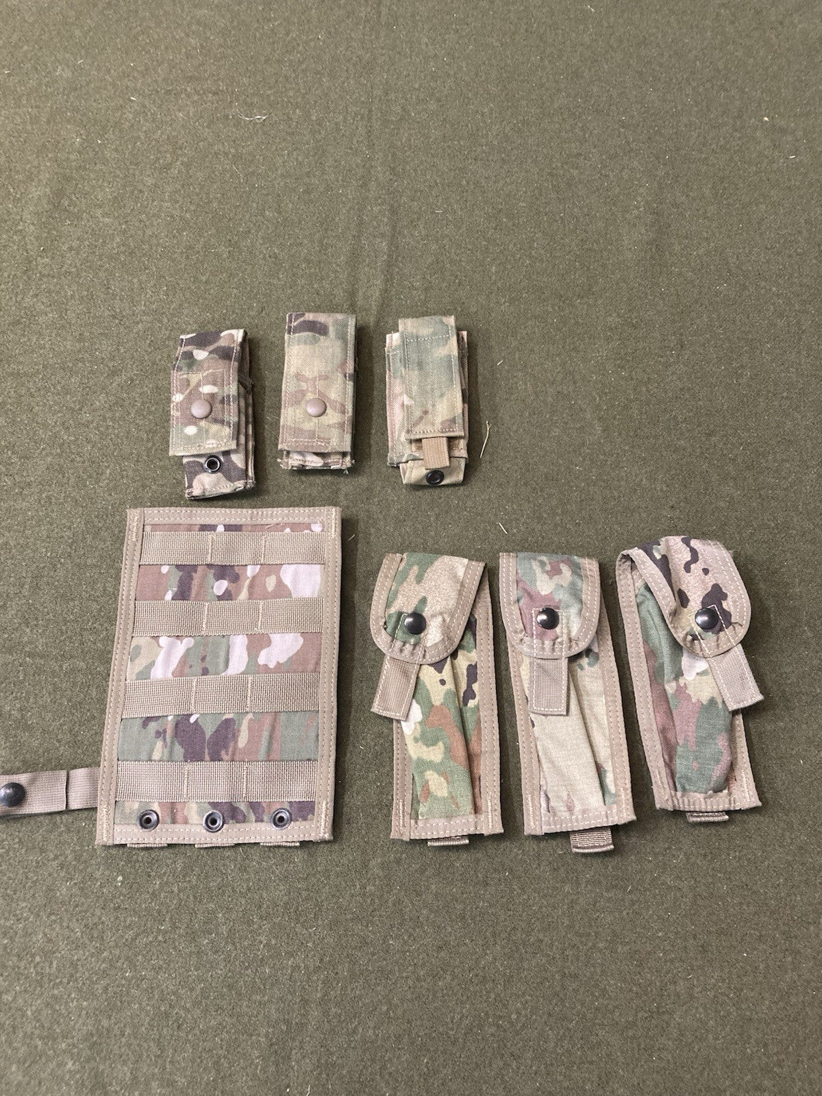 USGI OCP Multicam Air Warrior & GCS Pouches Lot – 7 Pieces OEF AFGHAN ...