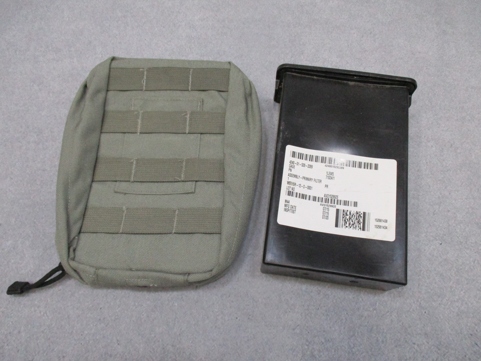 US Military M50 Gas Mask System Twin Filters MOLLE Pouch Operator Card ...