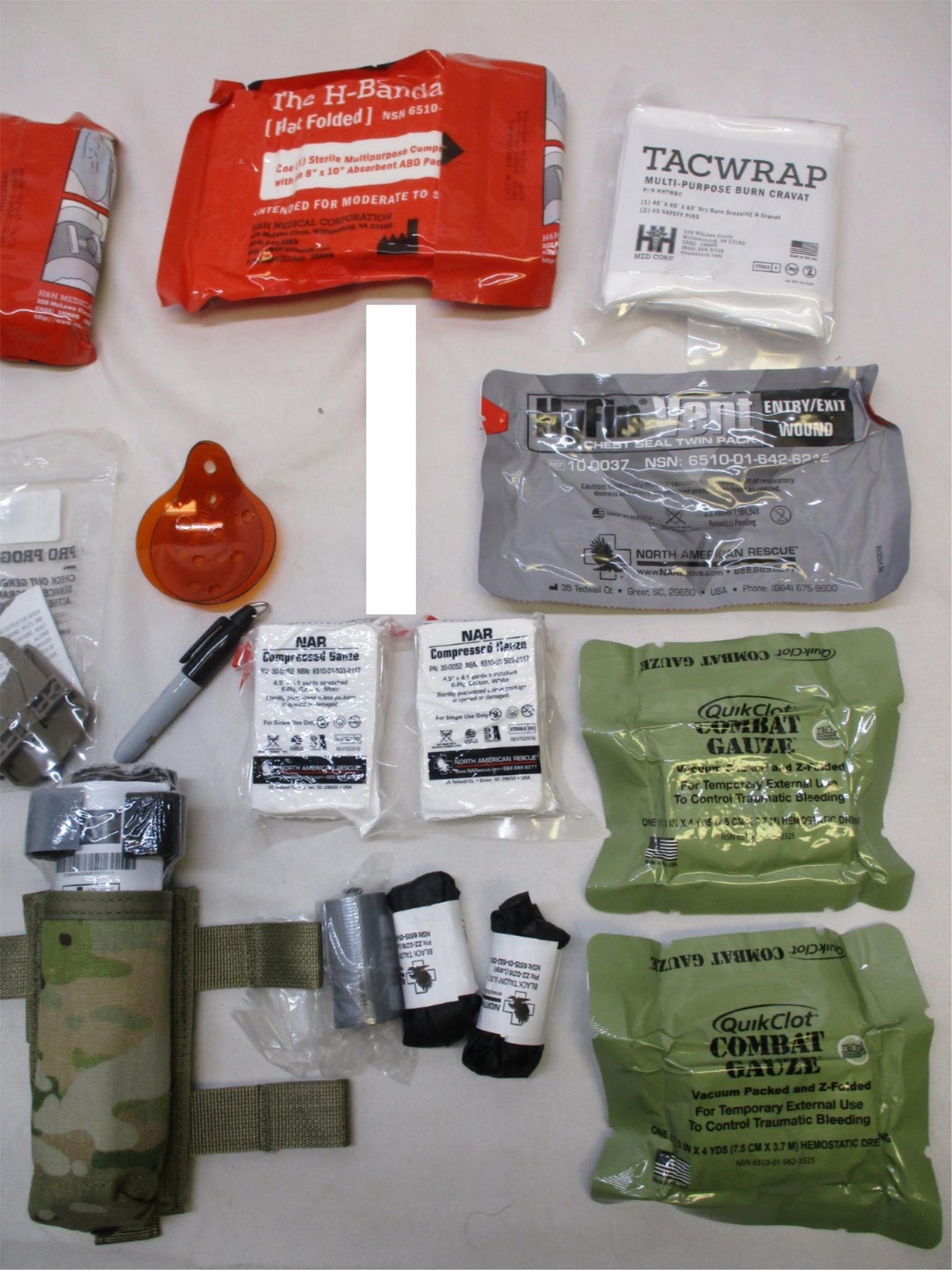 NEW ARMY AIR FORCE OCP IFAK FIRST AID KIT JFAK CAT TOURNIQUET QUIKCLOT ...