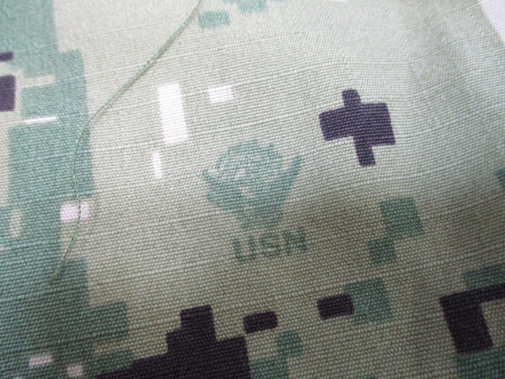 USN Navy Working Uniform Type III Jacket L/L Digital Camo Ripstop AOR2 ...